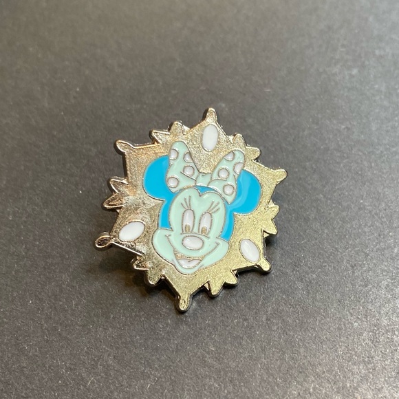 Disney | Other | Disney Pin Minnie Mouse Silver Snowflake Pin | Poshmark
